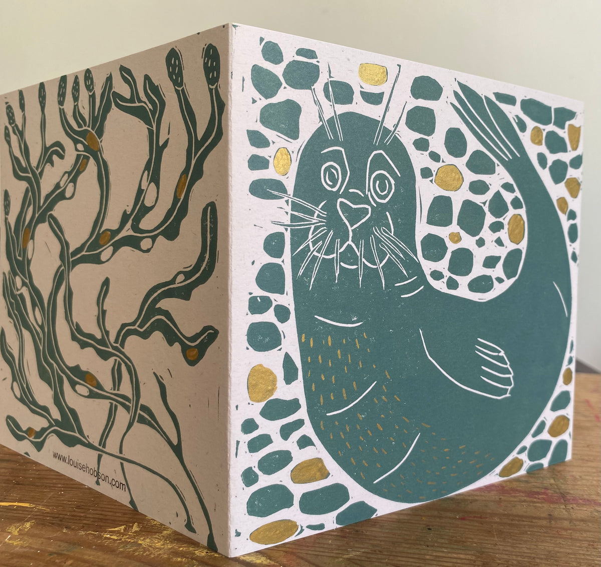 Seal Linocut Card – Louise Hobson