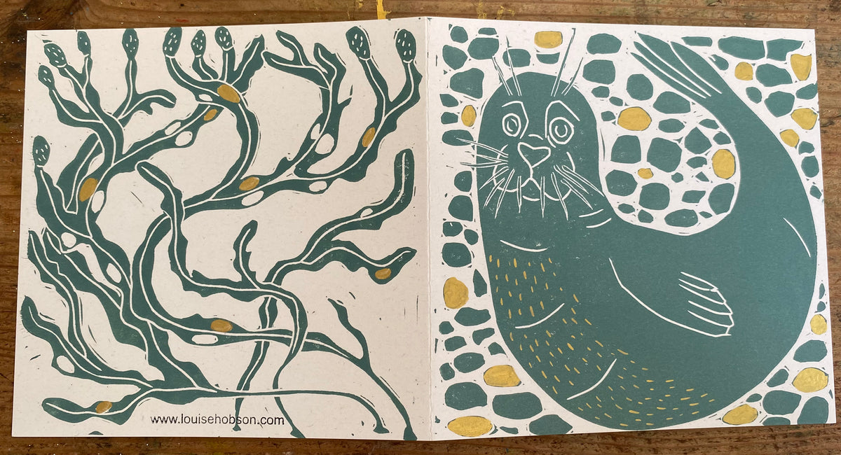 Seal Linocut Card – Louise Hobson